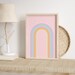 Retro Rainbow Poster Pink Wall Dorm Décor Downloadable Art - Etsy