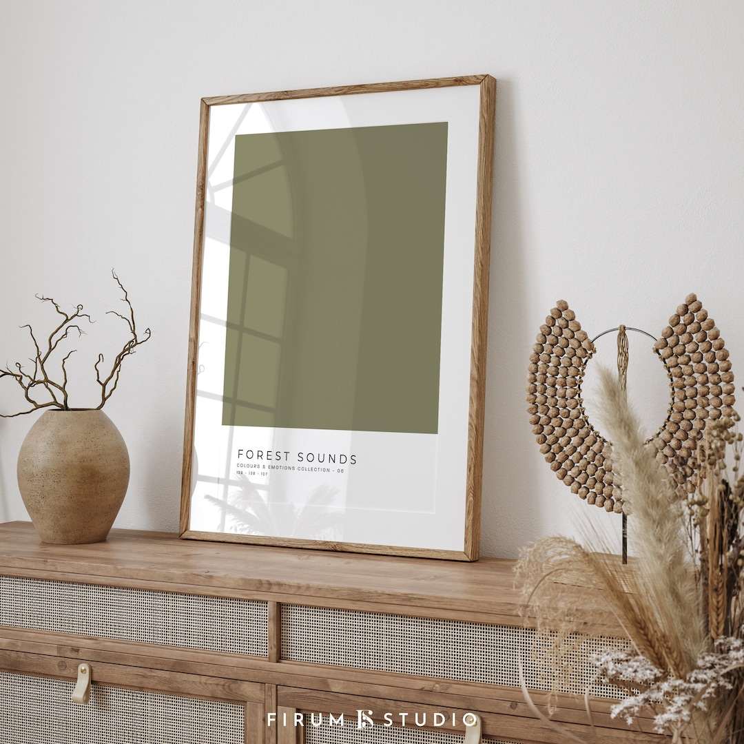 Color Block Print, Sage Green Wall Art, Printable Wall Art, Minimalist ...
