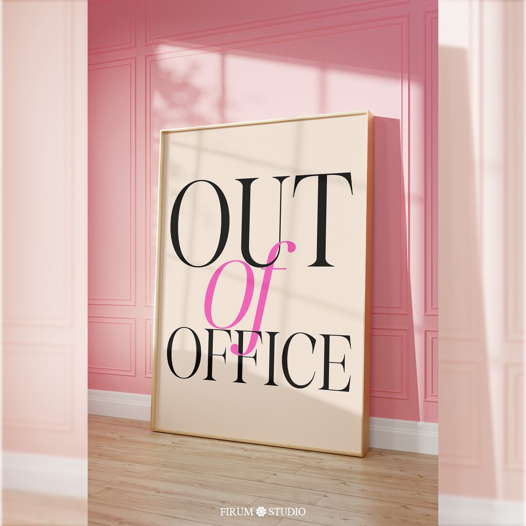 Out of Office Printable Wall Art, Minimalist Typography Apartment Wall ...