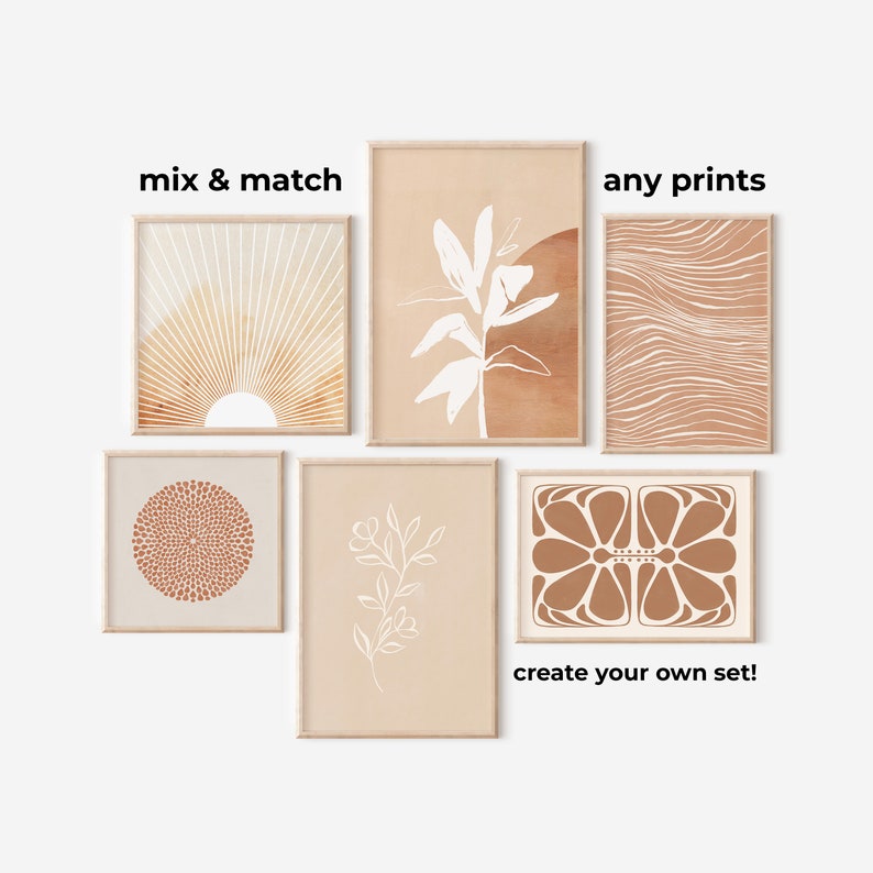 Choose Any 6 Prints and Make Your Own Set Custom Gallery - Etsy