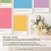 Bright Wall Art Set, 6 Piece Wall Art, Colour Block Art Set, Digital ...