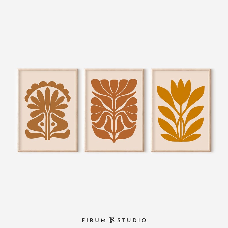 Terracotta Prints 3 Piece Wall Art Digital Download Boho - Etsy