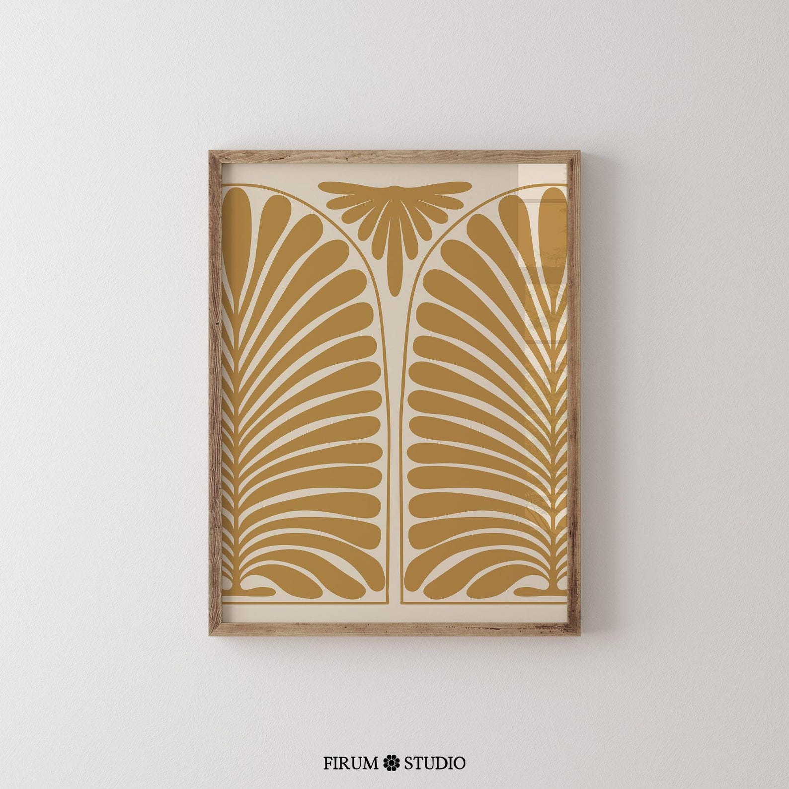Moroccan Mustard Yellow Art, Ochre Boho Abstract Print, Eclectic Dining ...