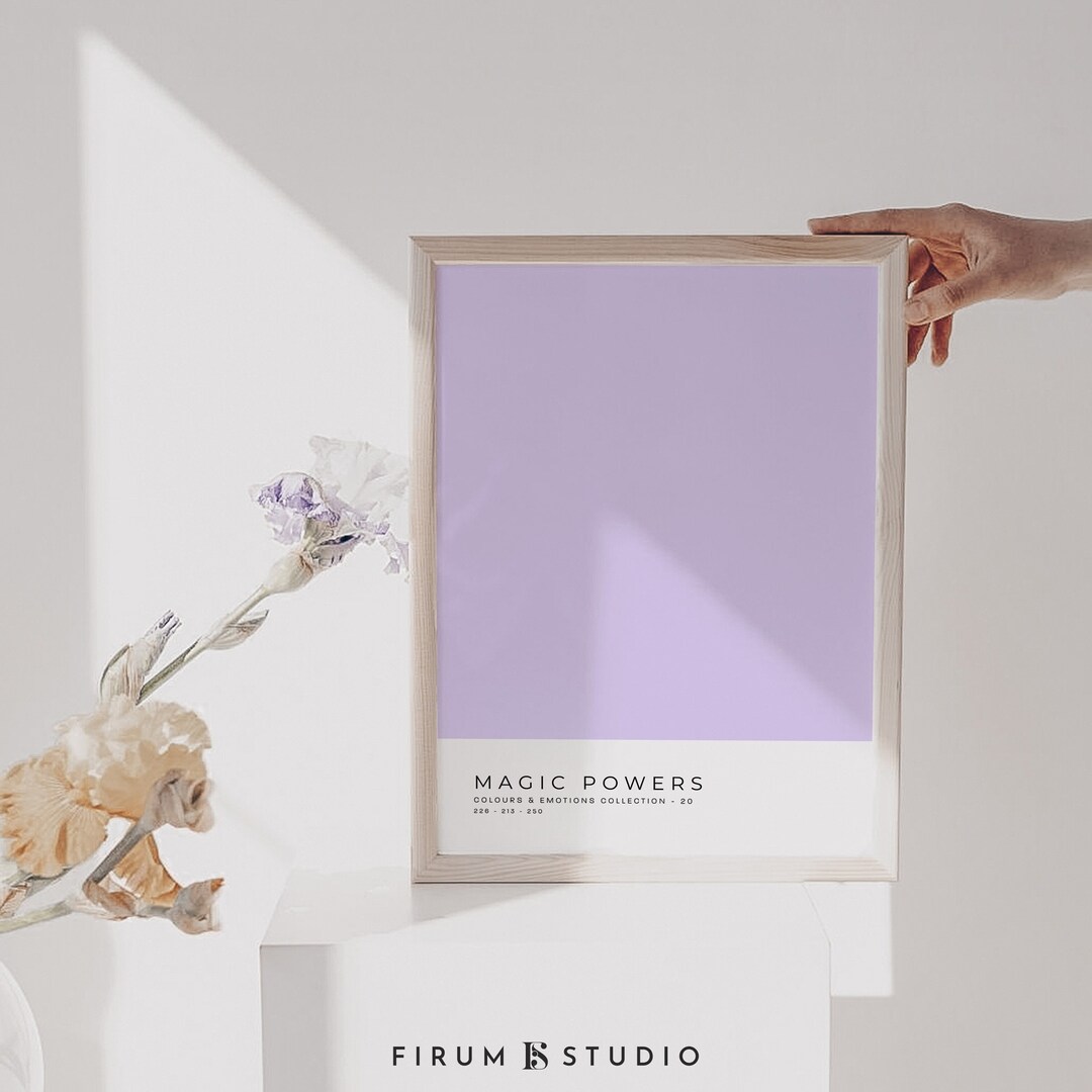 Pastel Purple Art, Color Block Art, Danish Pastel Decor, Lilac Wall Art ...