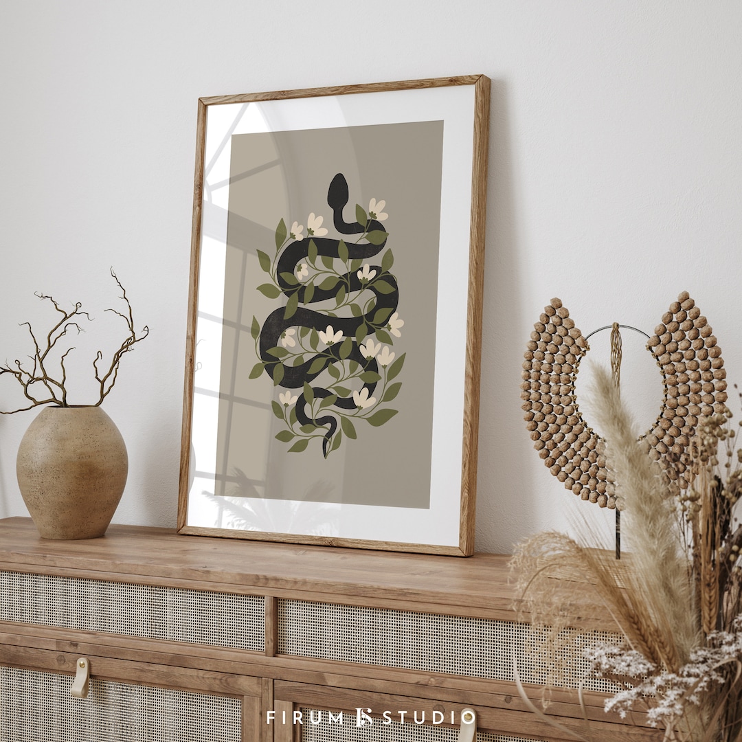 Snake Wall Art, Halloween Printable, Diy Halloween Decor, Digital ...