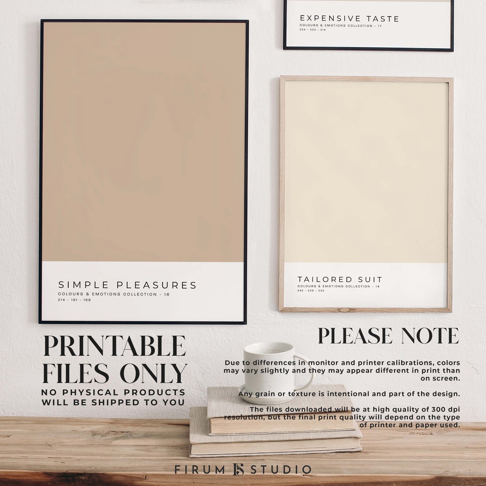 Neutral Colors Set Printable Set of 3 Light Aesthetic Art - Etsy