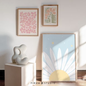 Pastel Gallery Set, Indie Room Decor, Boho Set of 3 Prints, Danish ...