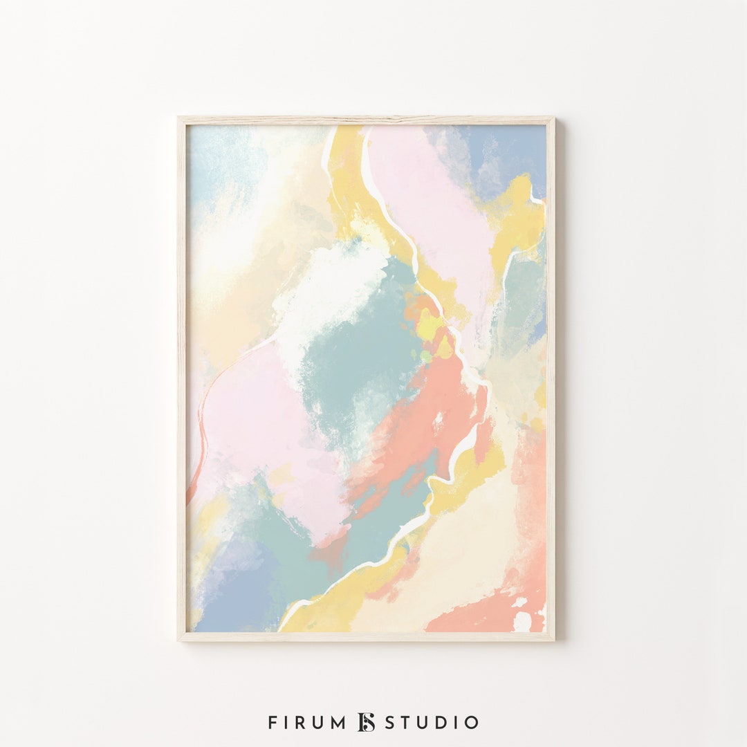 Abstrakte Formen Kunst, dänisch Pastell Dekor, digitaler Download, Boho druckbare Kunst, Pastell ...