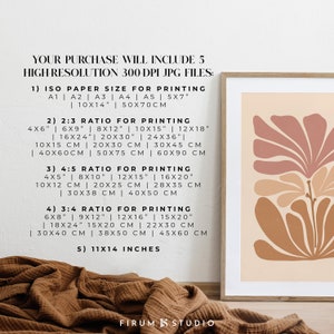 Botanical Poster, Earthy Wall Decor, Mid Century Modern, Digital ...