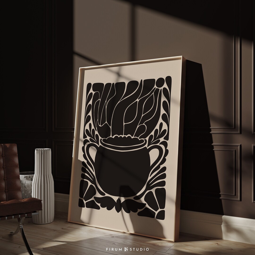 Black and Beige Neutral Halloween Printable Wall Art, Modern Halloween ...
