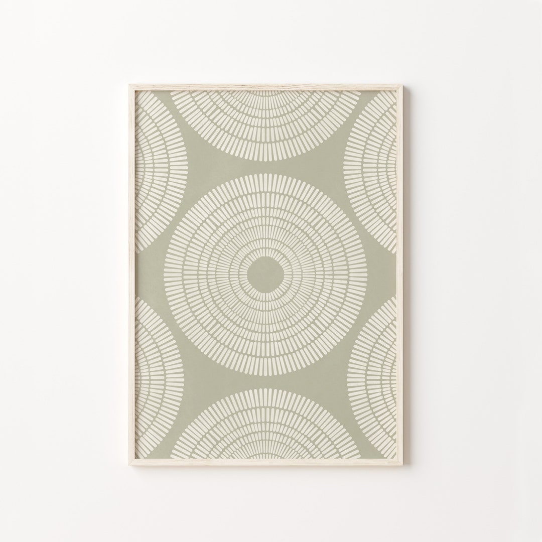 Sage Green Abstract, Line Art Print, Downloadable Art, Sage Green Wall ...