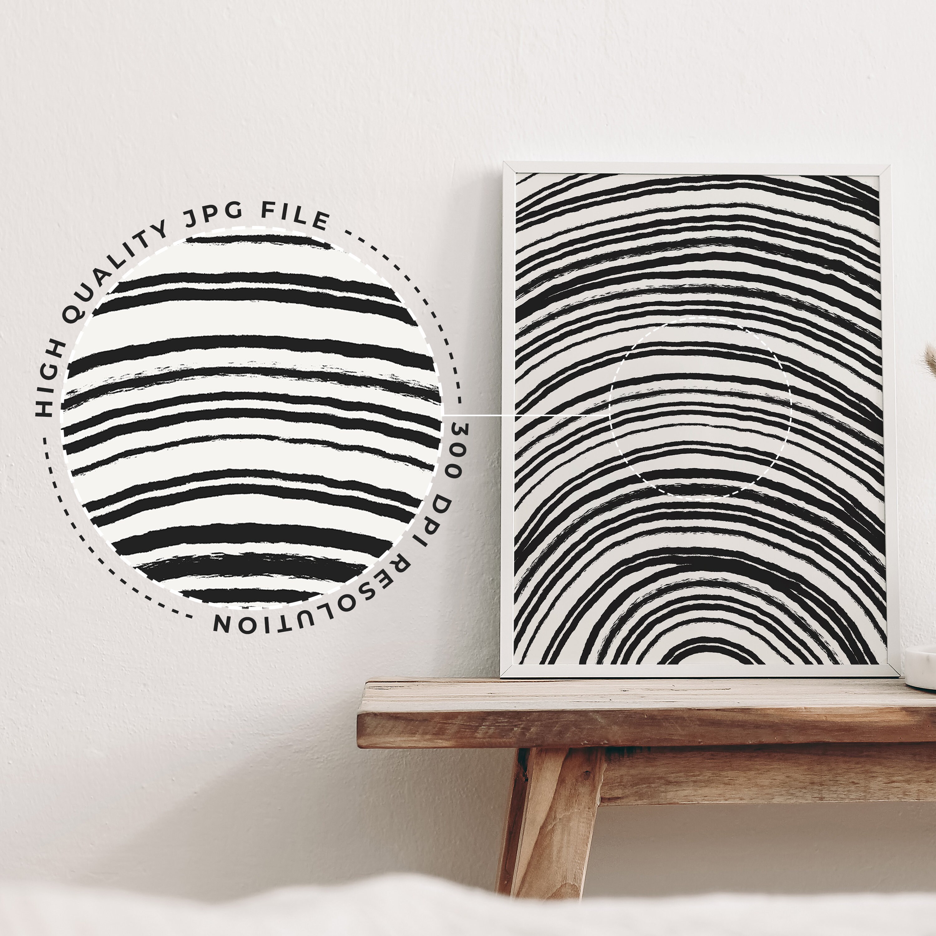 Black and White Art, Line Drawing Print, Japandi Wall Art, Downloadable ...