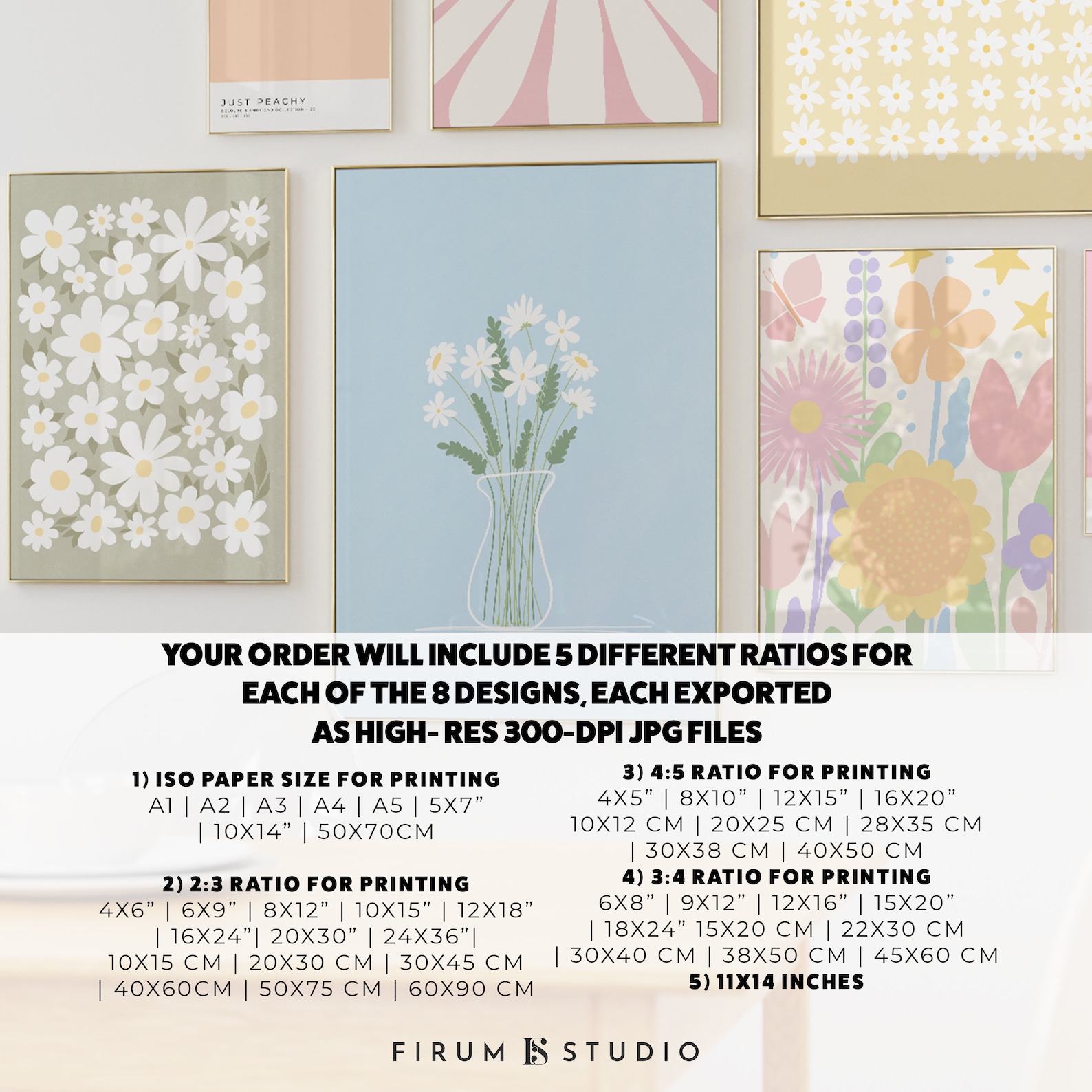 Pastel Gallery Wall Set of 8 Prints, Downloadable Art, Danish Pastel ...