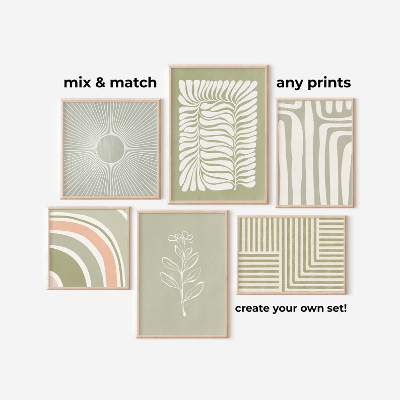 Choose Any 6 Prints and Make Your Own Set Custom Gallery - Etsy