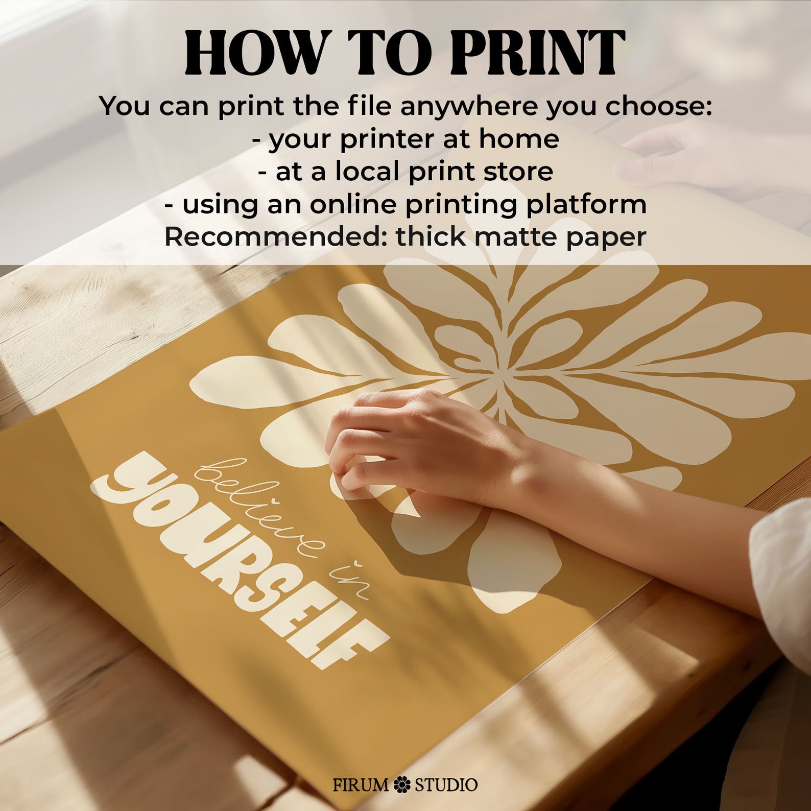 Believe in Yourself Printable Motivational Wall Art, Inspirational ...