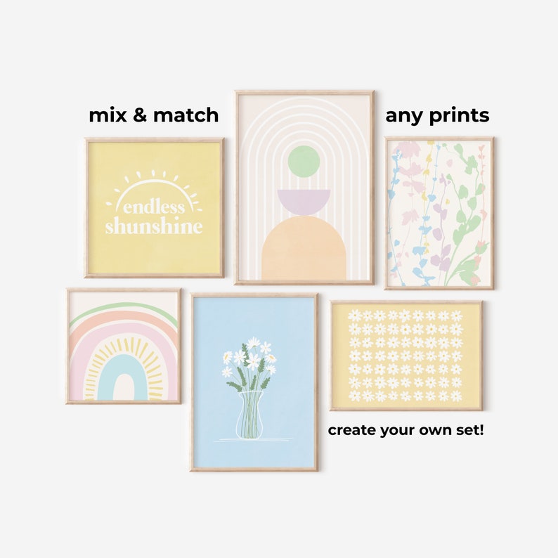 Choose Any 6 Prints and Make Your Own Set Custom Gallery - Etsy