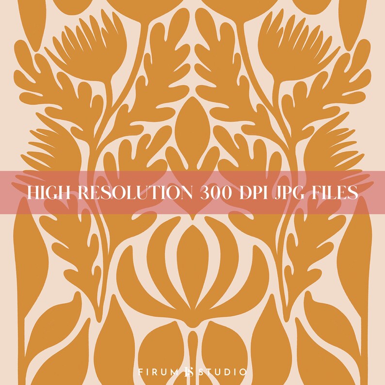 Boho Botanical Set of 3 Wall Art Downloadable Prints Warm - Etsy