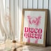 Disco Queen Pink Wall Art Printable Poster Disco Ball Print - Etsy