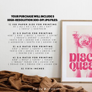 Disco Queen Pink Wall Art Printable Poster Disco Ball Print - Etsy