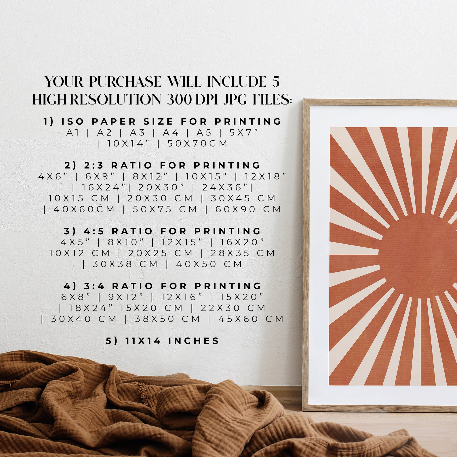 Set of 6 Boho Earth Tones Wall Art Instant Download Abstract - Etsy