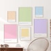 Pastel Gallery Wall, Colour Block Art Set of 6, Digital Prints, Danish ...