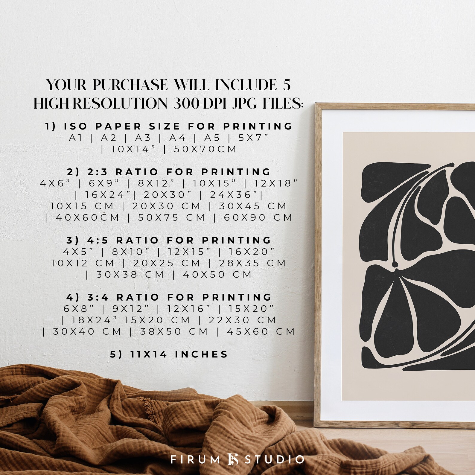 Abstract Plant Art Beige Black Wall Art Printable Wall Art - Etsy