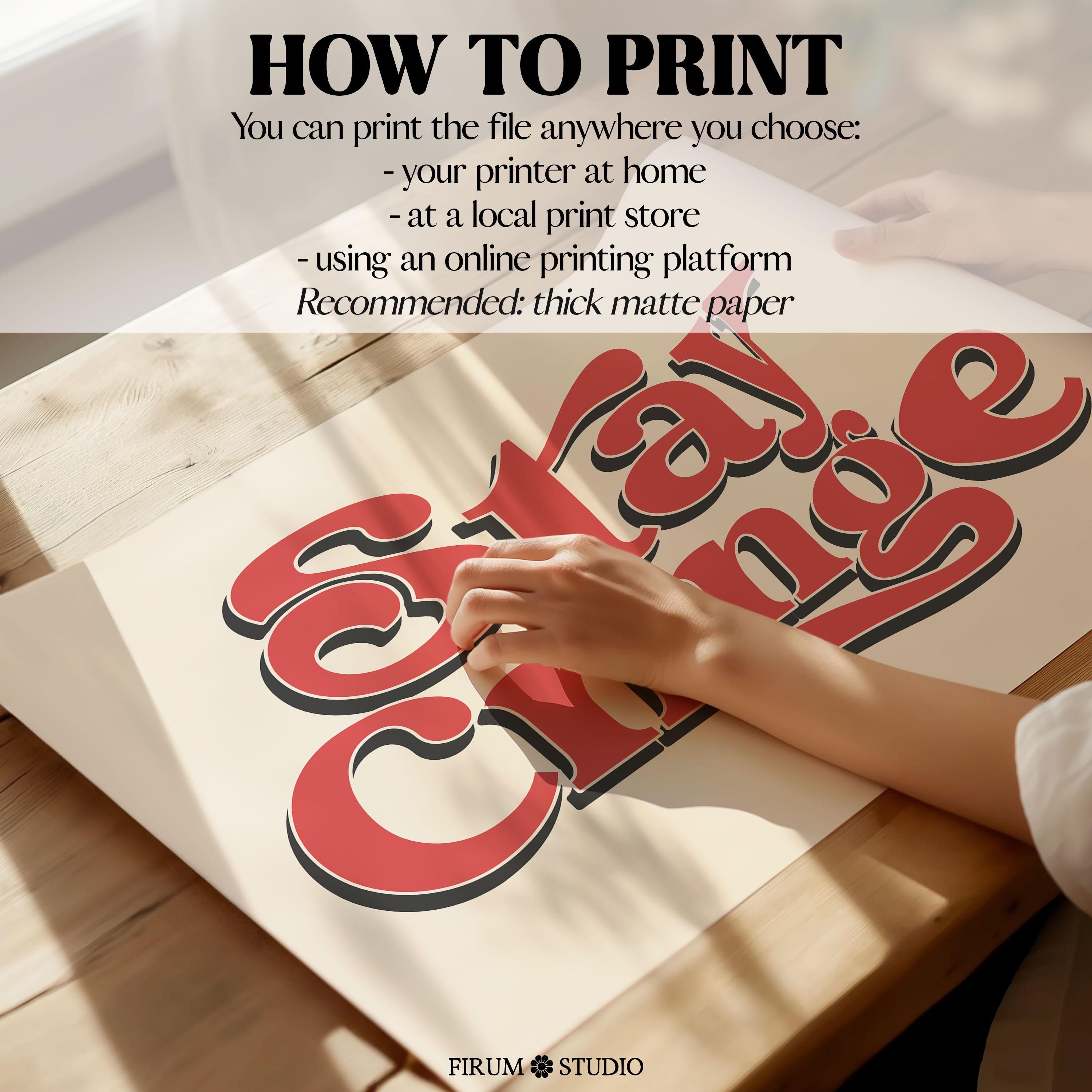 Retro Valentine Typography Printable Wall Art – Beige and Red Funny ...