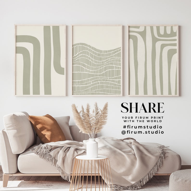 Sage Green Print Set Wall Art Set of 3 Printable Set of 3 - Etsy