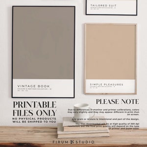 Neutral Colors Set, 3 Piece Wall Art, Colour Block Art Set, Light ...