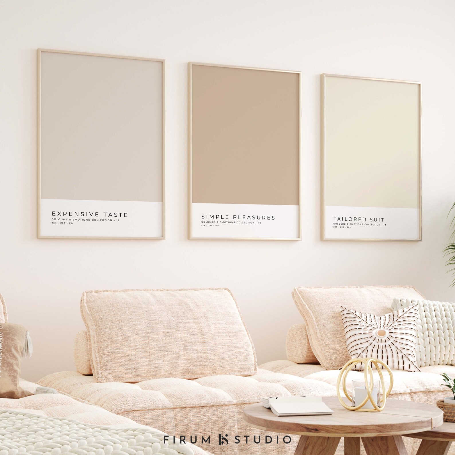 Neutral Colors Set Printable Set of 3 Light Aesthetic Art - Etsy