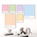 Pastel Gallery Wall, Colour Block Art Set of 6, Digital Prints, Danish ...
