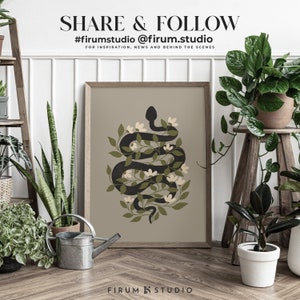 Snake Wall Art, Halloween Printable, Diy Halloween Decor, Digital ...