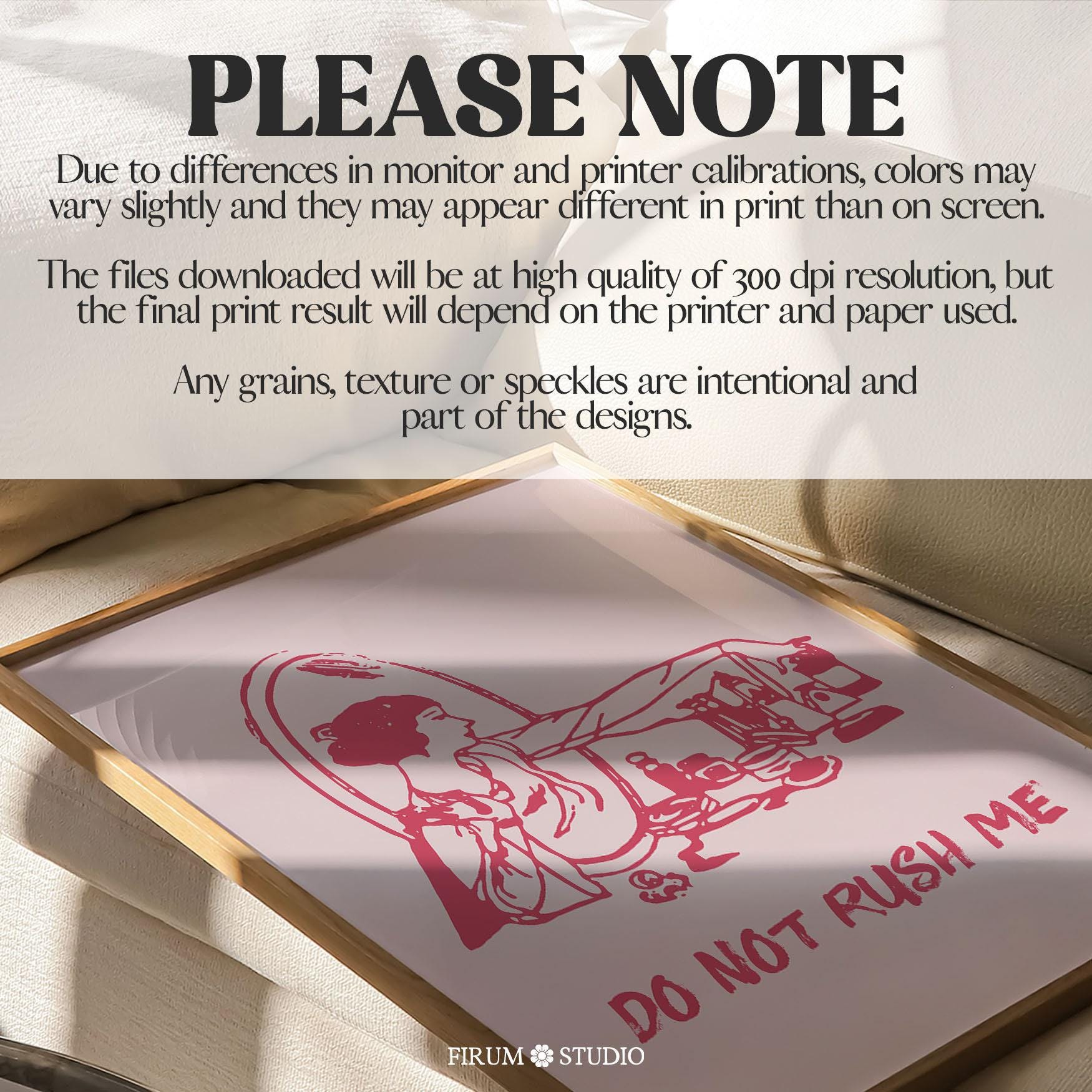 Do Not Rush Me Downloadable Art Print, Pink and Red Dressing Room Wall ...