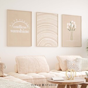 Neutral Colors Set, Light Aesthetic Art, Gallery Wall Prints, Boho Set ...