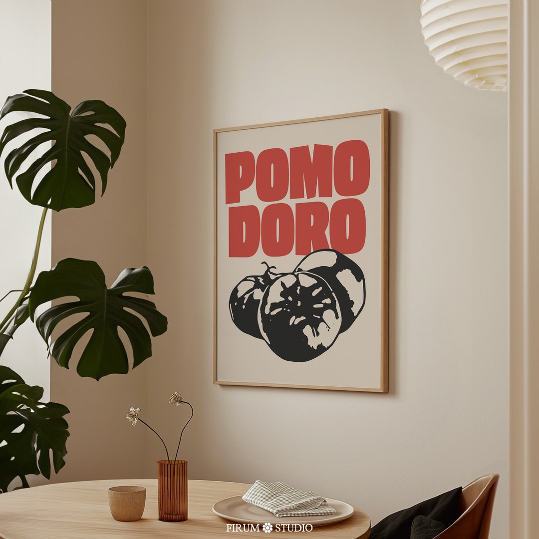 Pomodoro Downloadable Art Print, Mediterranean Aesthetic Kitchen Wall ...