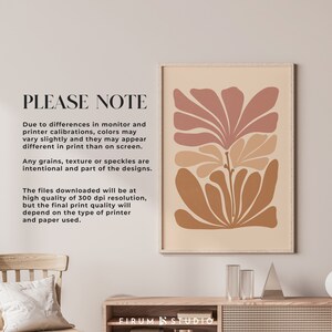 Botanical Poster, Earthy Wall Decor, Mid Century Modern, Digital ...