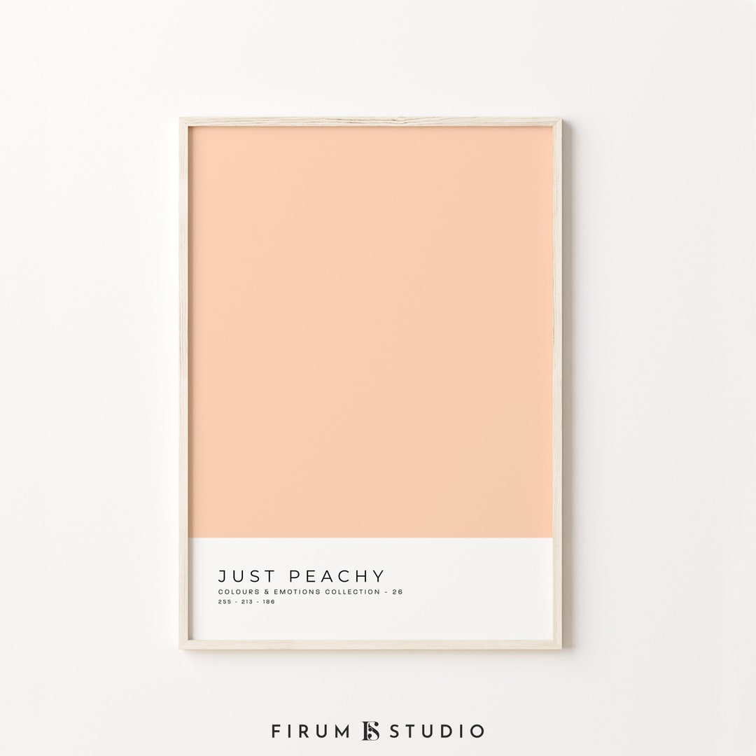 Color Block Art, Pastel Peach Print, Instant Download, Danish Pastel ...