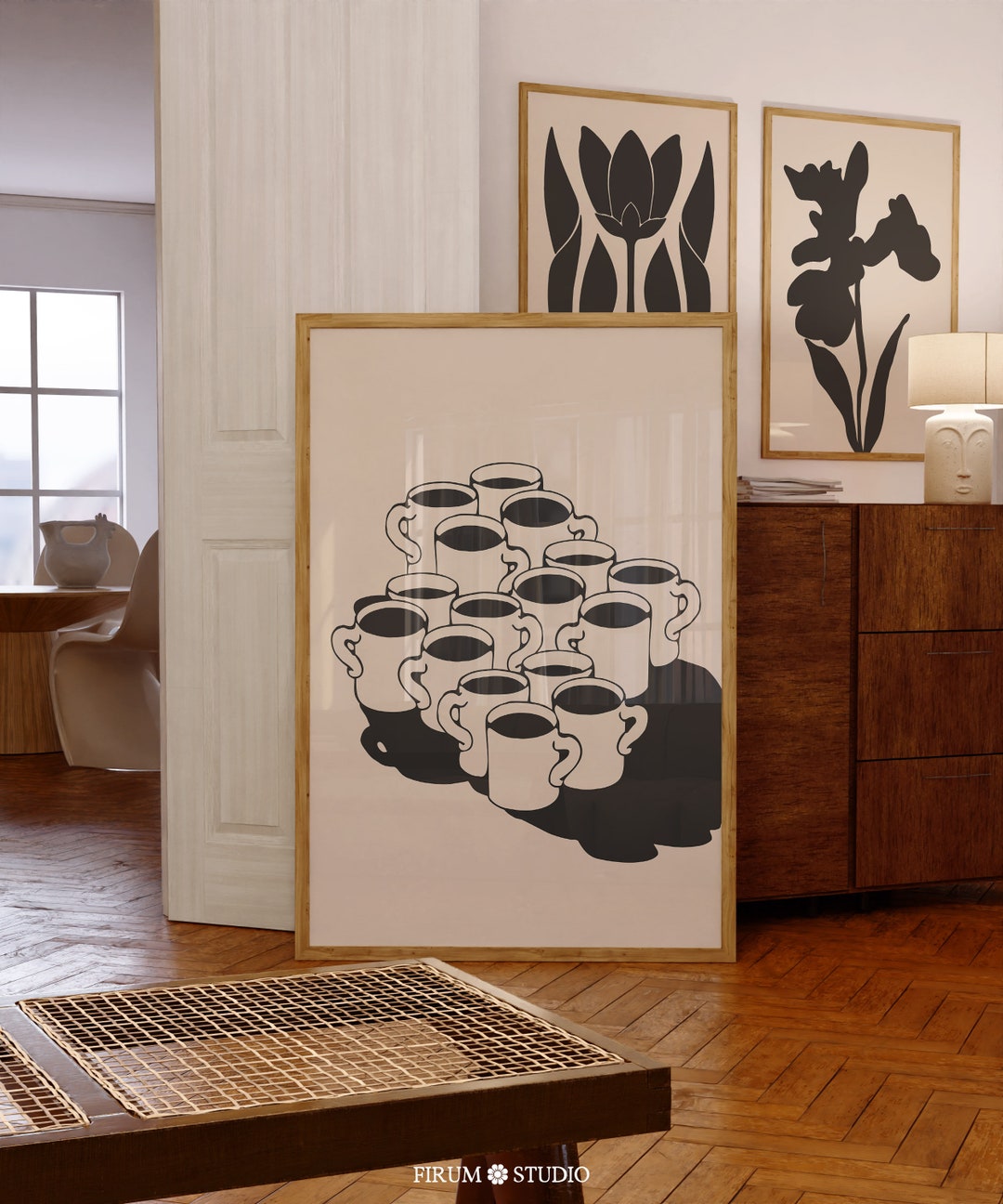 Cute Coffee Station Styling Printable Art, Modern Kitcher Wall Decor ...