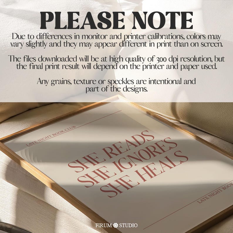 Quadro de parede imprimível "Ela Lê" – Citação literária inspiradora ...