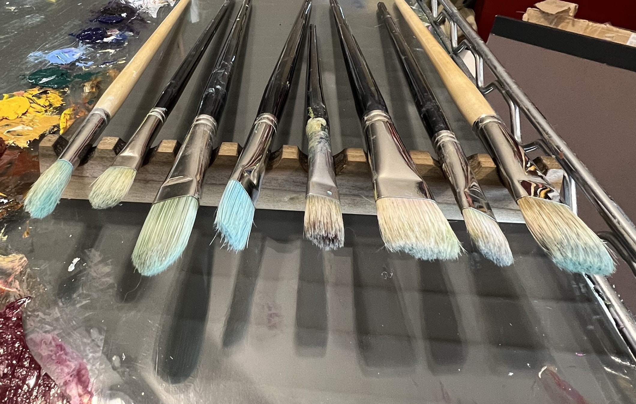 Paint Brush Rest, Paint Brush Holder, Pen Holder, Pencil Rest, Painting ...