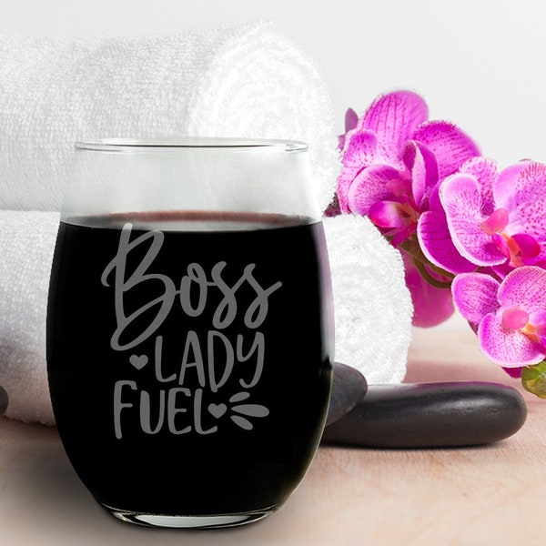 Boss Lady Wine Glass - Etsy