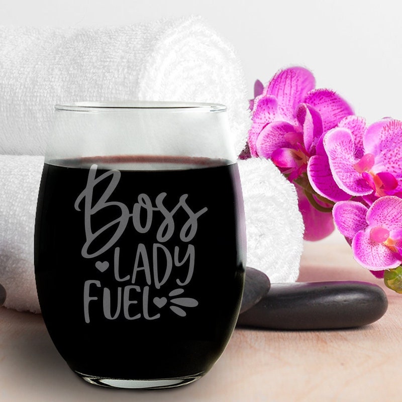Boss Lady Wine Glass - Etsy