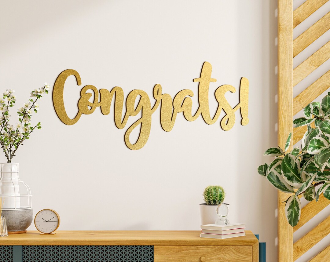 Congrats! Wood Sign, Wood Wedding Signs, Custom Wood Sign, Wooden Name ...