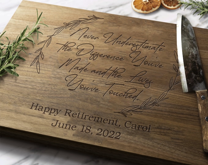 Retirement Cutting Board, Retirement Gift, Personalized Cutting Board ...