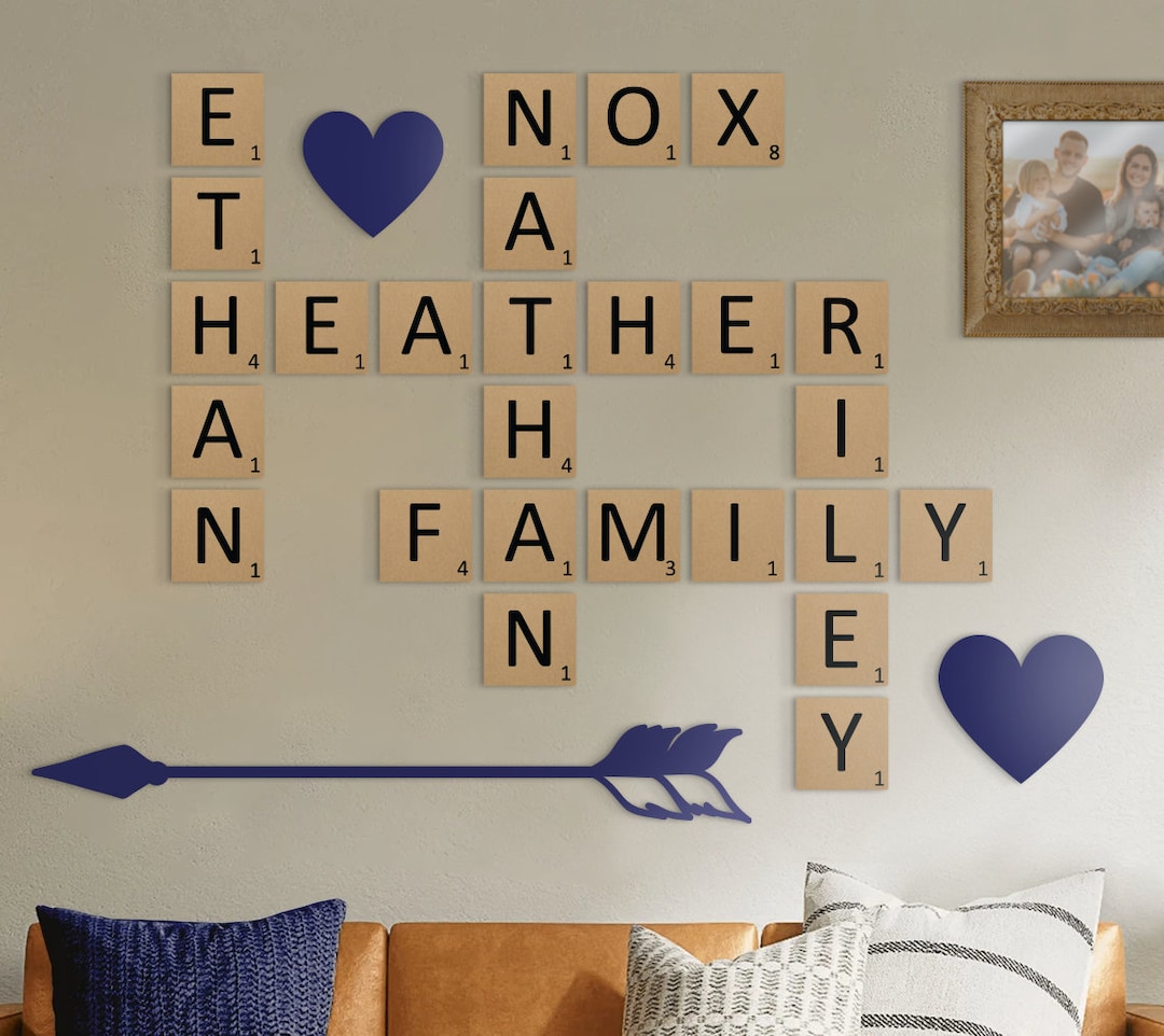 Scrabble Wall Tiles, Wall Letters, Scrabble Wall Art, Wood Scrabble ...