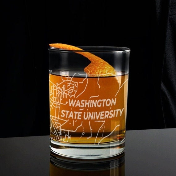 Washington State Whiskey Glass State College Whiskey Glasses - Etsy