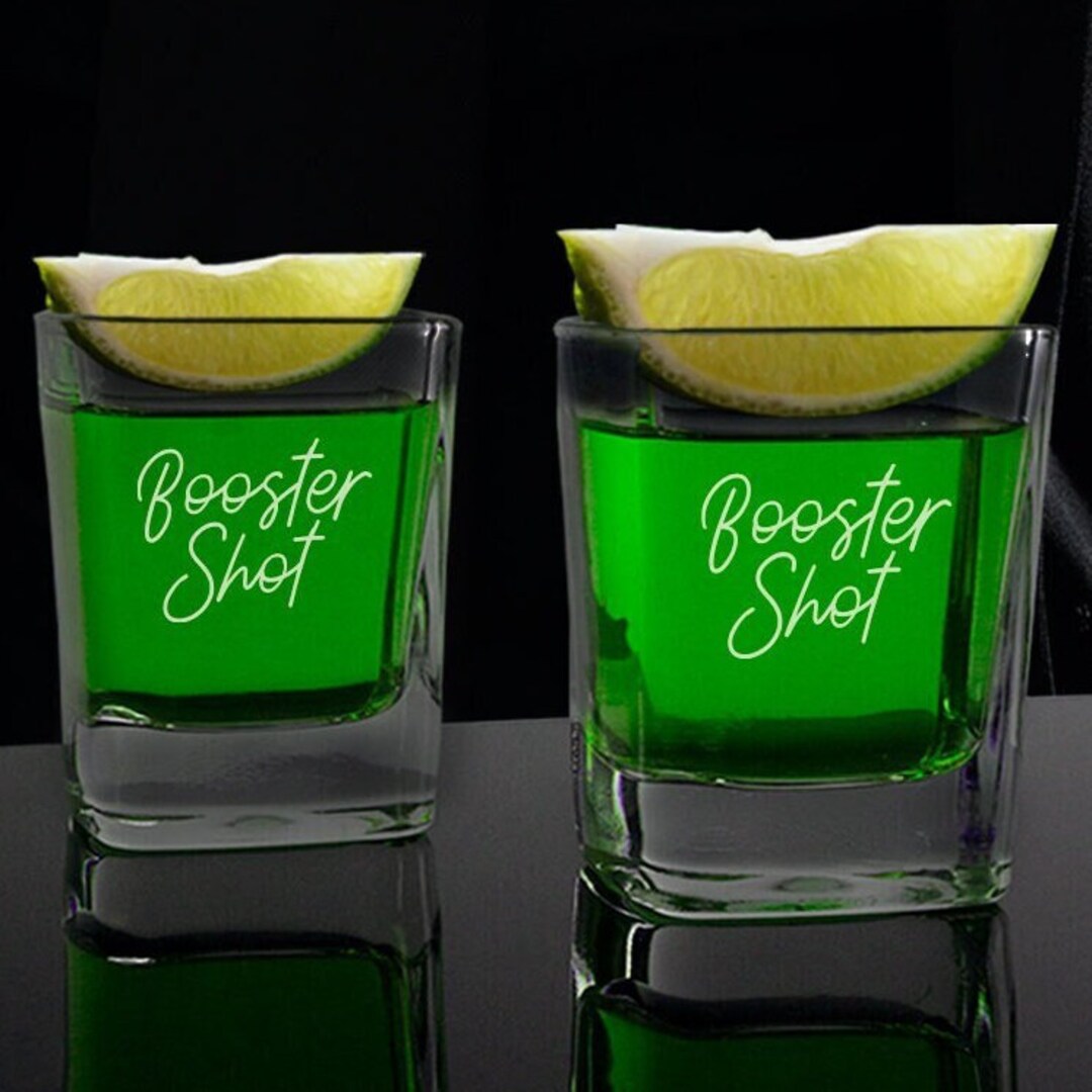 Booster Shot Shot Glasses, Vaccine Shot Glasses, Laser Engraved Shot ...