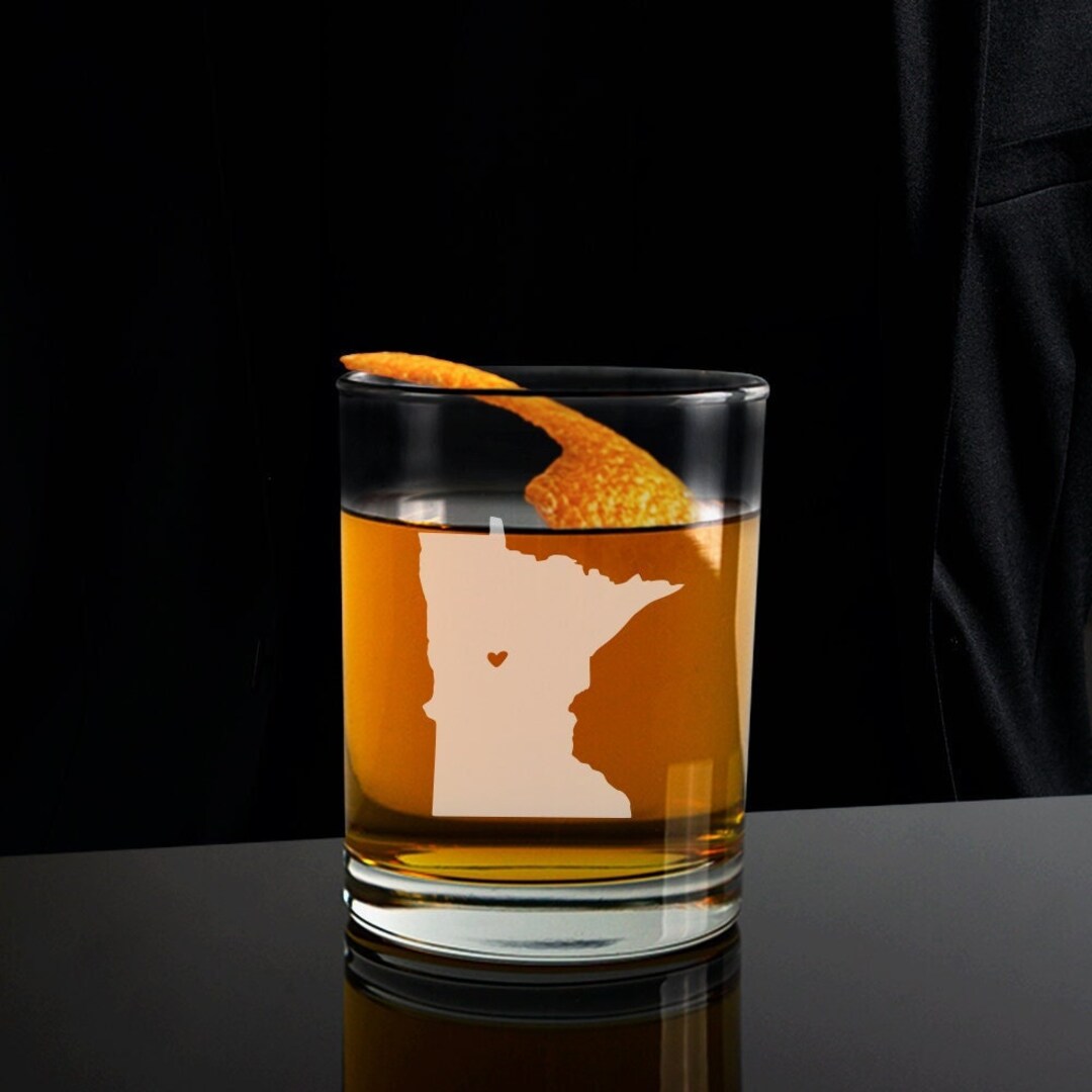Personalized Minnesota State Whiskey Glasses, Minnesota Glass ...
