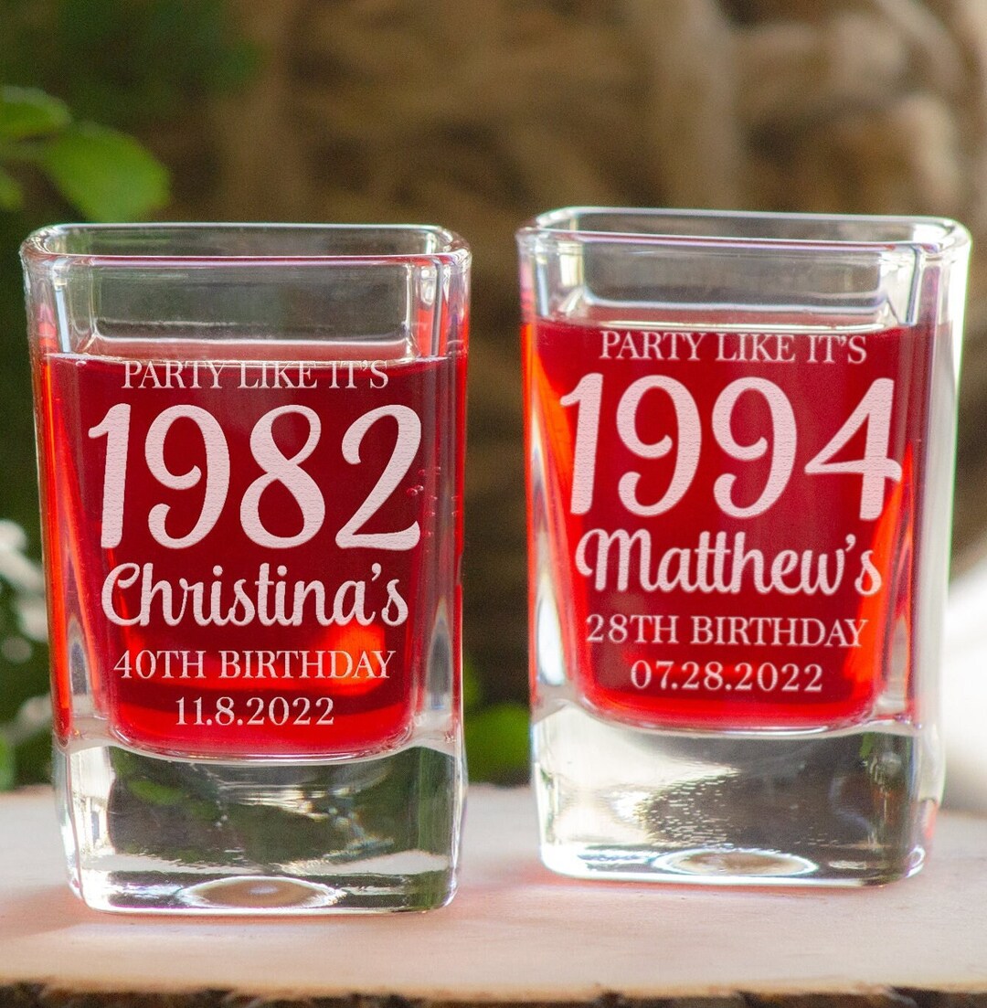 Happy Birthday Shot Glass Square Shot Glasses Shot Glasses For Birthday Square Shot Glass