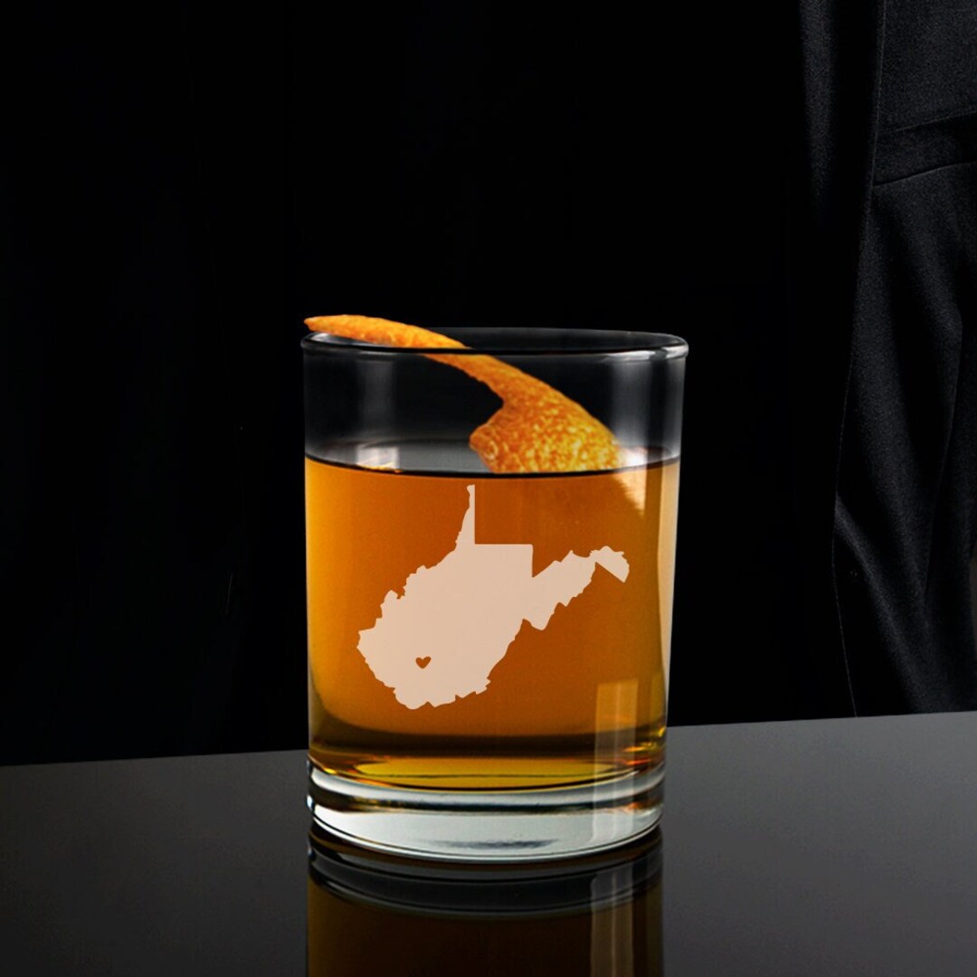 Personalized West Virginia State Whiskey Glasses, West Virginia Glass ...